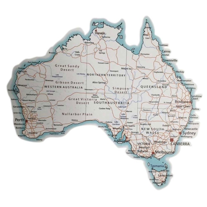 Australia Map Wall Decal - removeable and reuseable (L) – Caravan Bits ...